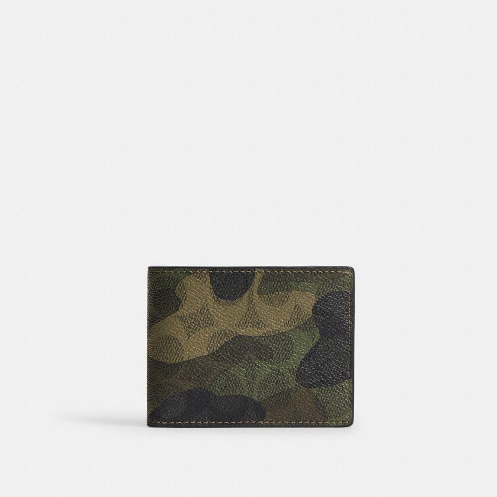 COACH Slim Billfold Wallet In Signature Camo Print in Green for Men | Lyst
