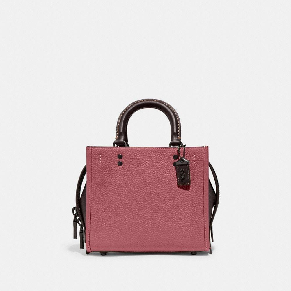 COACH Rogue 20 In Colorblock Regenerative Leather in Pink | Lyst