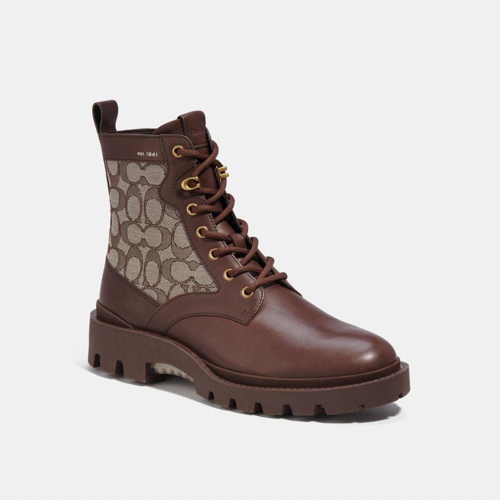 COACH Citysole Lace Up Boot In Signature Jacquard in Brown for Men | Lyst