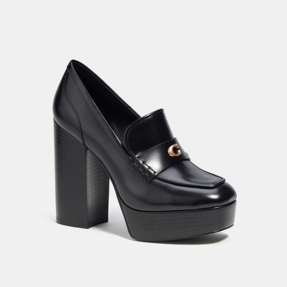 COACH Ilyse Platform Loafer in Black | Lyst