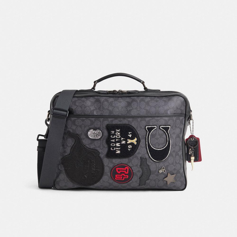 COACH Upcrafted Gotham Convertible Brief In Signature Canvas in Black ...