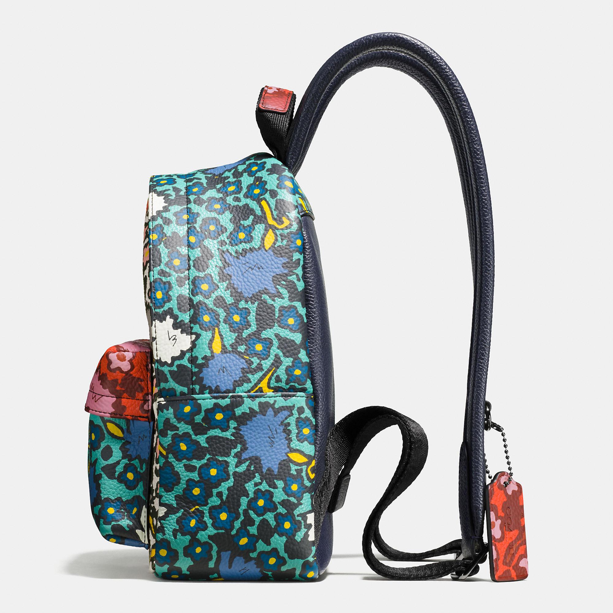 COACH Mini Campus Backpack In Multi Floral Print Leather - Lyst