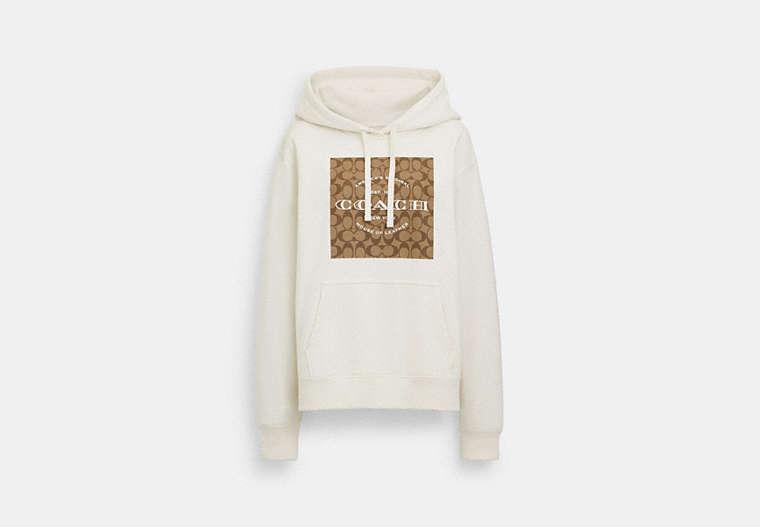 COACH Signature Square Hoodie in Black | Lyst