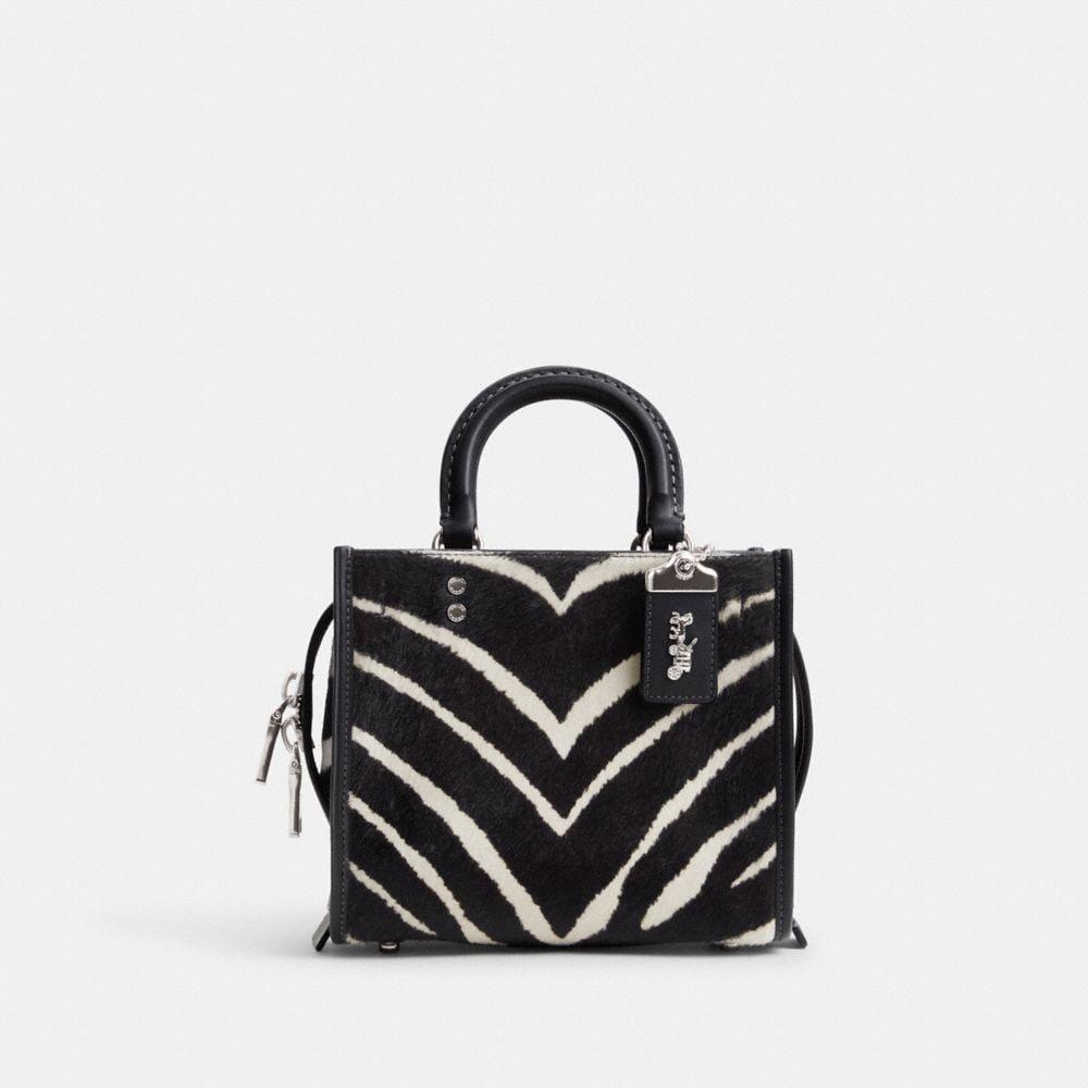 COACH Rogue 20 In Haircalf With Zebra Print in Black | Lyst