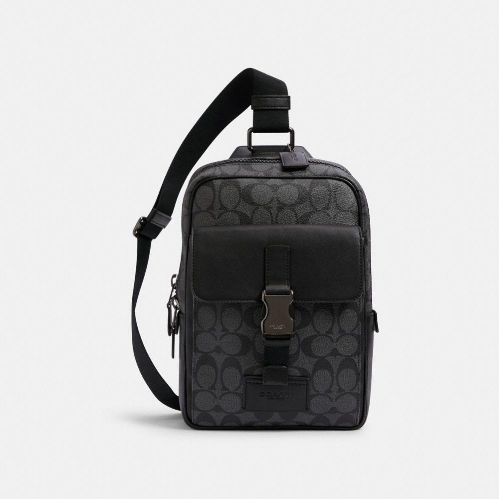 Sacoche Track en toile exclusive COACH pour homme en coloris Noir | Lyst