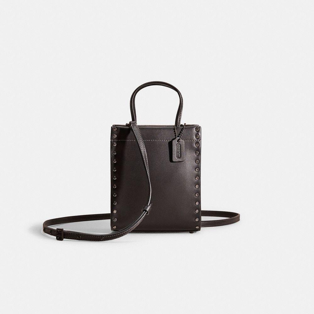 COACH Restored Mini Cashin Tote With Crystal Rivets in Black | Lyst