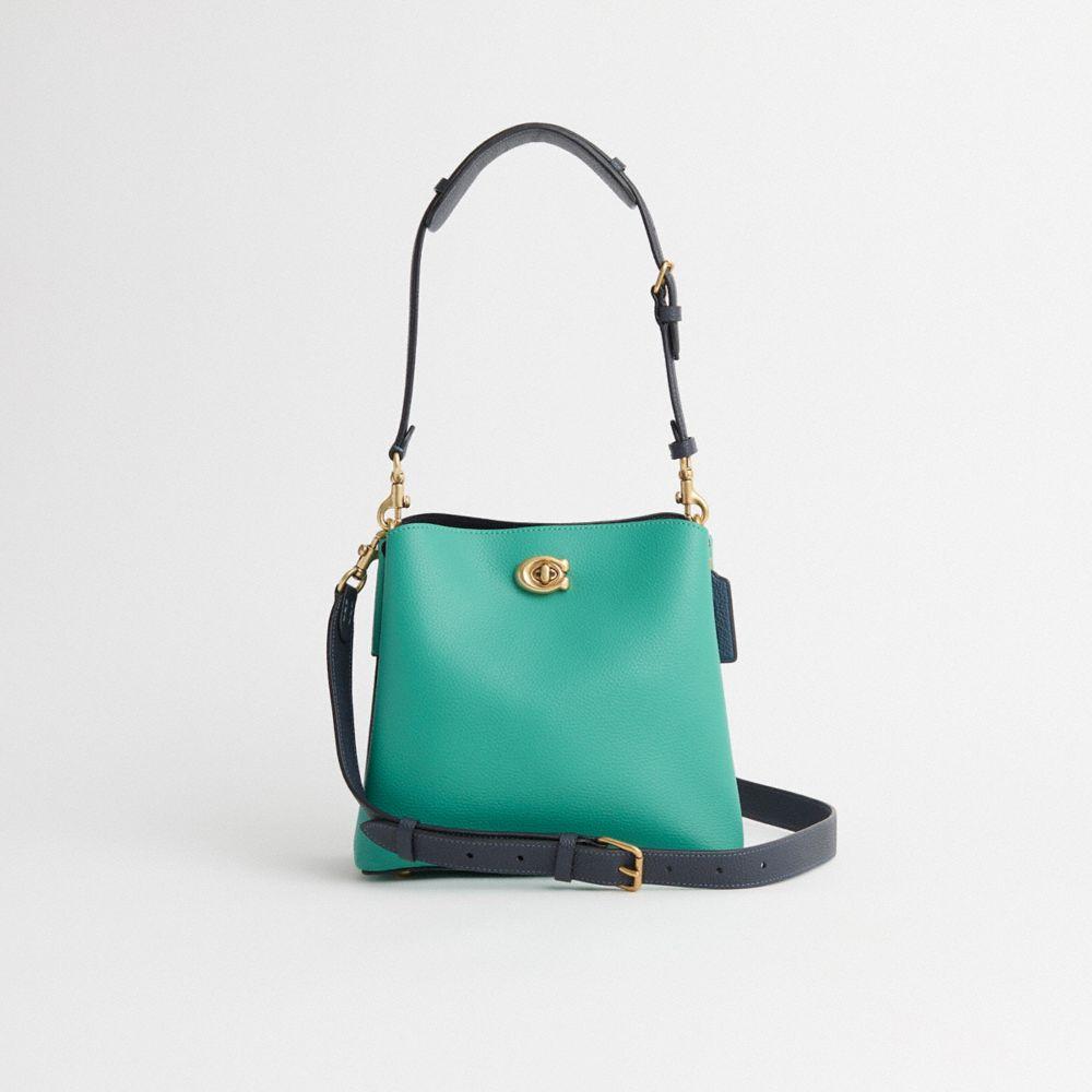 COACH Restored Willow Bucket Bag In Colorblock in Green | Lyst