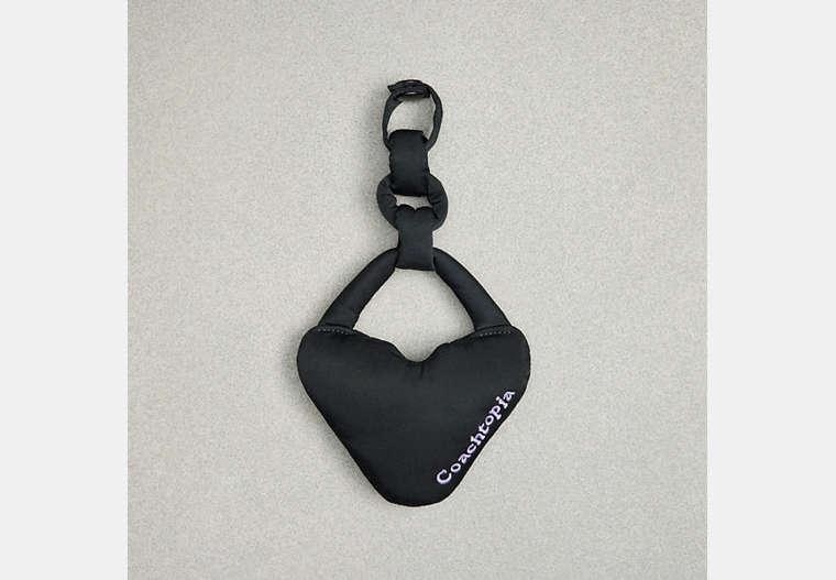 COACH Coachtopia Loop Puffy Heart Bag Charm in Black | Lyst UK
