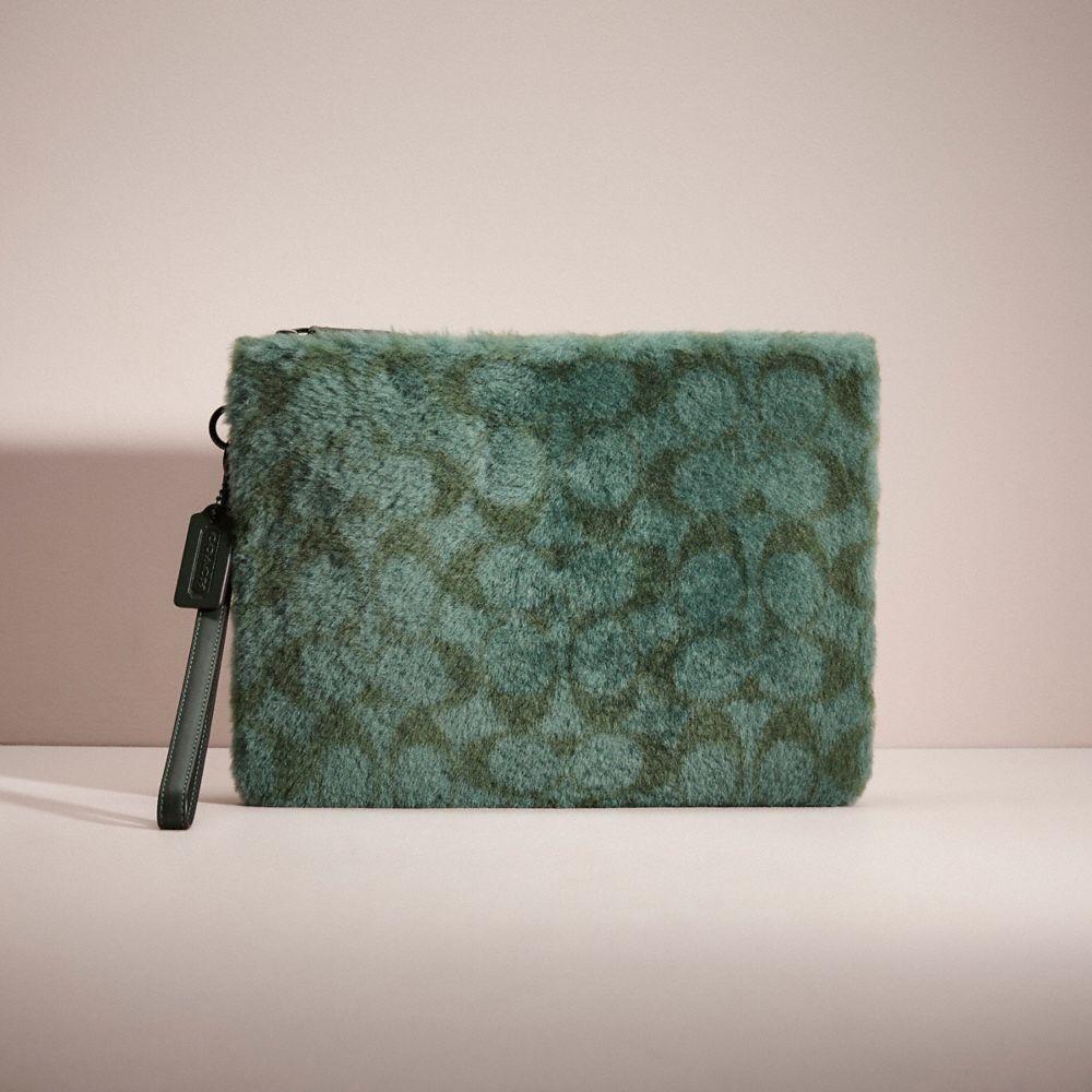 COACH Restored Charter Pouch In Signature Shearling in Green for Men | Lyst