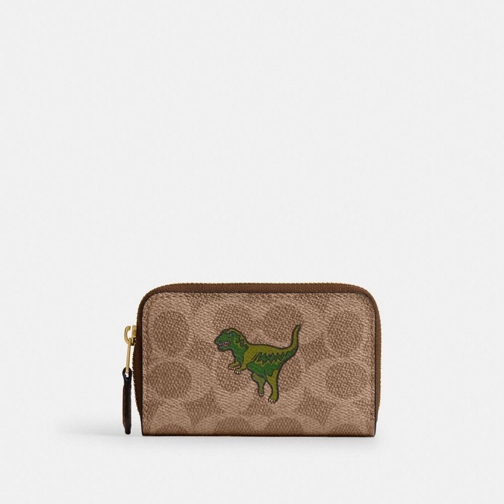 COACH Essential Small Zip Around Card Case In Signature Canvas With ...