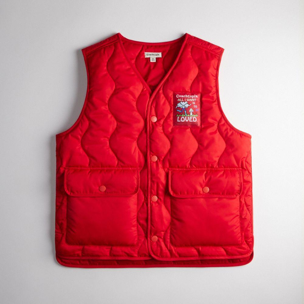 COACH Topia Loop Cargo Vest in Red | Lyst