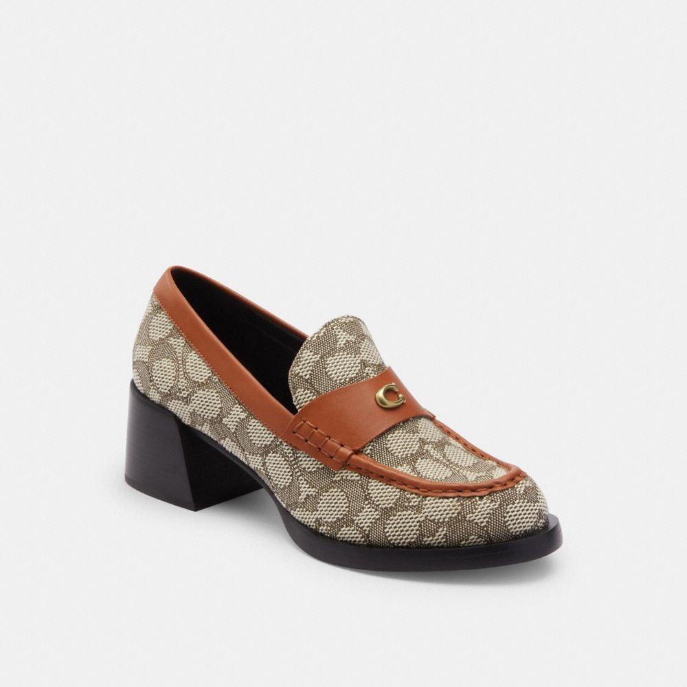 COACH Natalie Loafer In Signature Textile Jacquard in Brown | Lyst