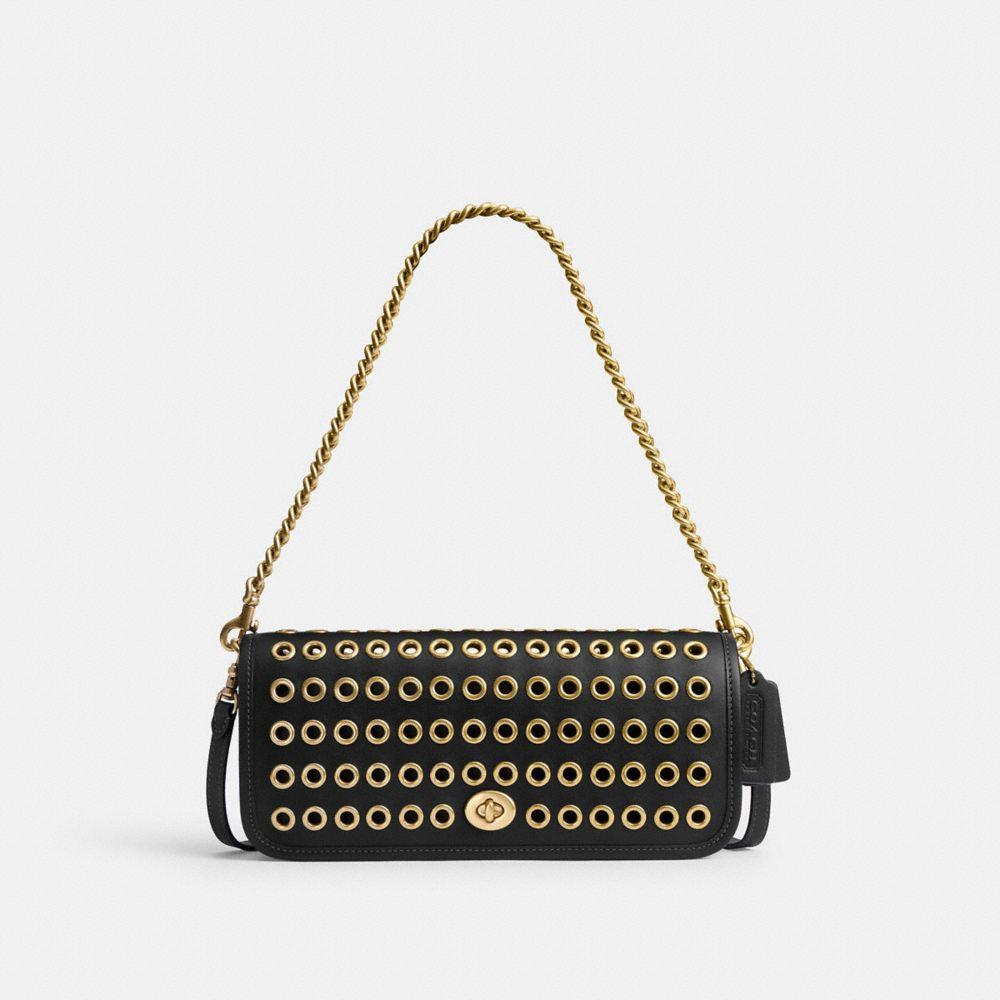 COACH Dinky Bag With Grommets in Black | Lyst