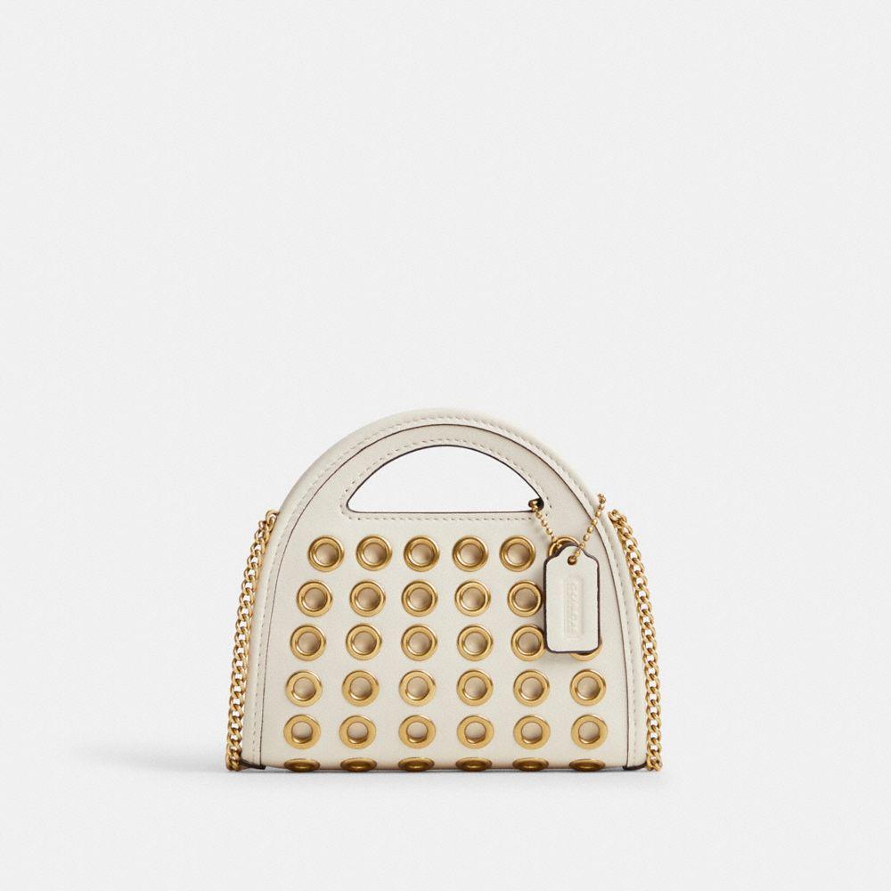 COACH Top Handle Card Case With Grommets in Natural | Lyst