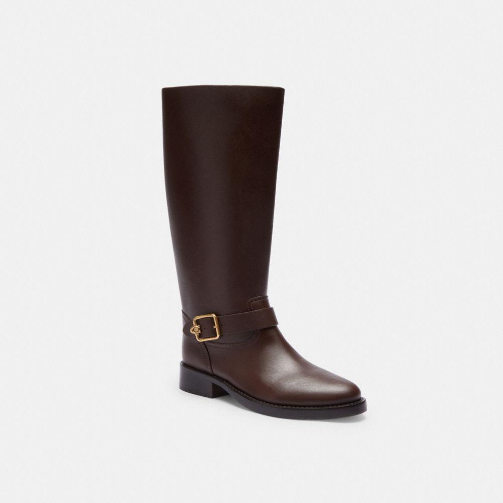 COACH Madeline Extended Calf Boot in Brown | Lyst