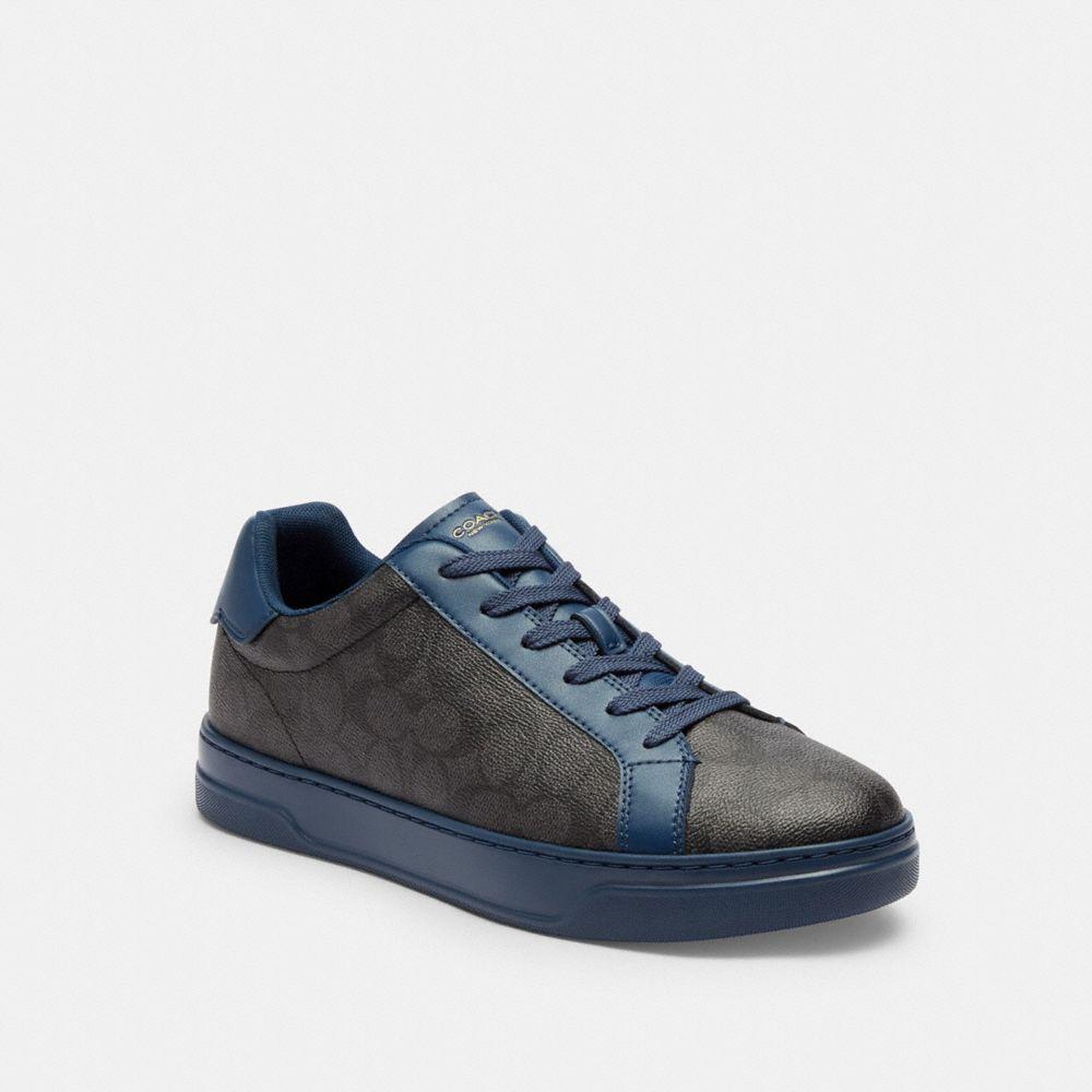 COACH High Line Sneaker In Signature Canvas in Blue for Men | Lyst
