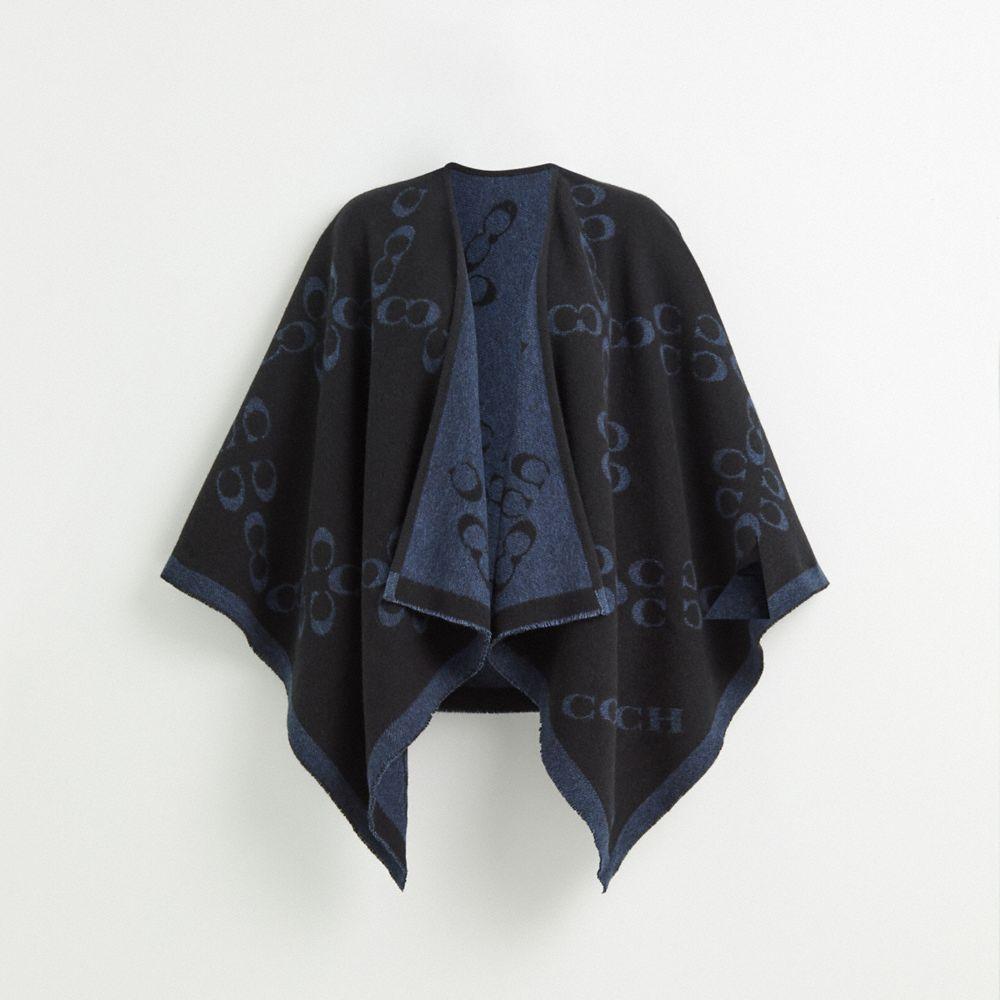 COACH Restored Signature Poncho in Blue | Lyst