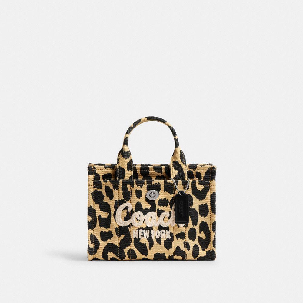 COACH Cargo Tote Bag 20 With Leopard Print in Black | Lyst