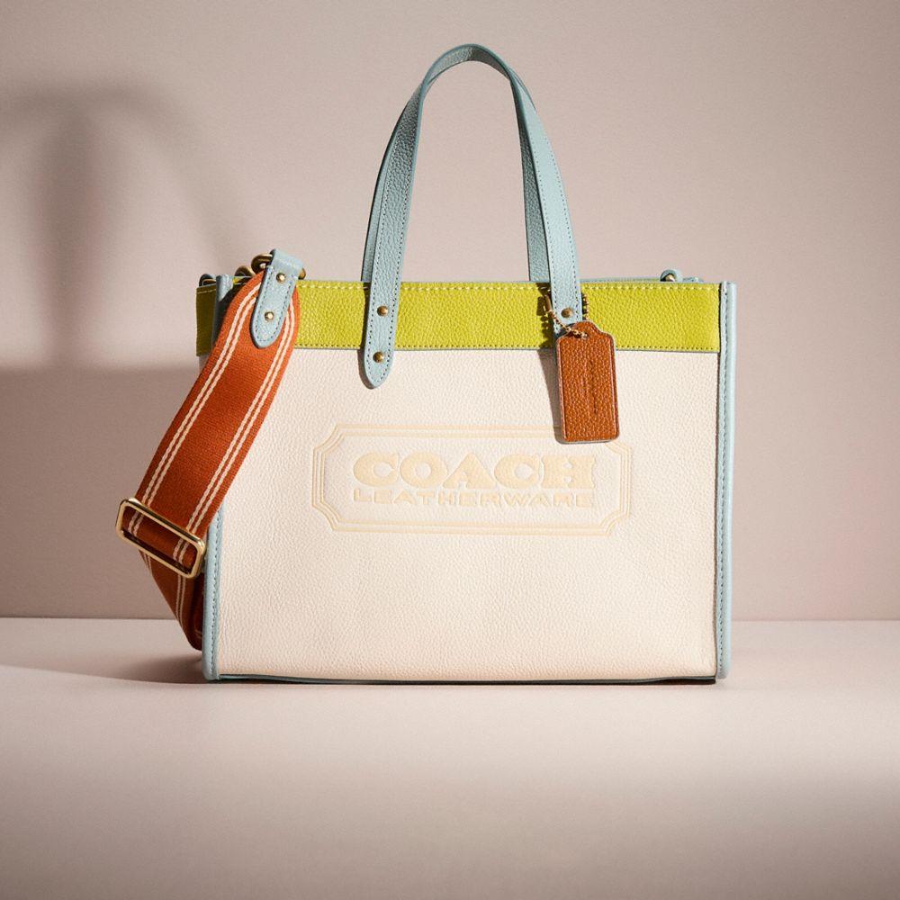 COACH Restored Field Tote 30 In Colorblock With Badge. | Lyst