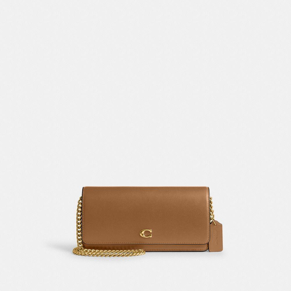 COACH Evie Long Wallet With Chain in Brown | Lyst