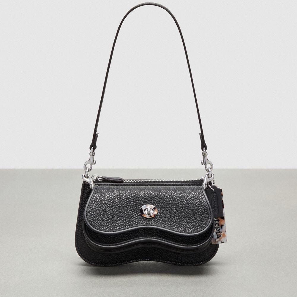 COACH Wavy Double Pouch Bag in Black | Lyst