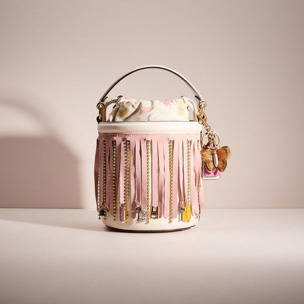 COACH Upcrafted Drawstring Bucket Bag in Pink | Lyst