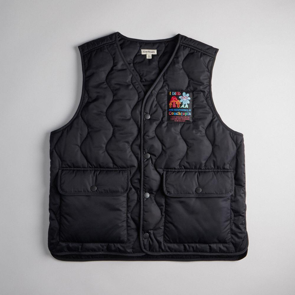 COACH Topia Loop Cargo Vest in Black | Lyst
