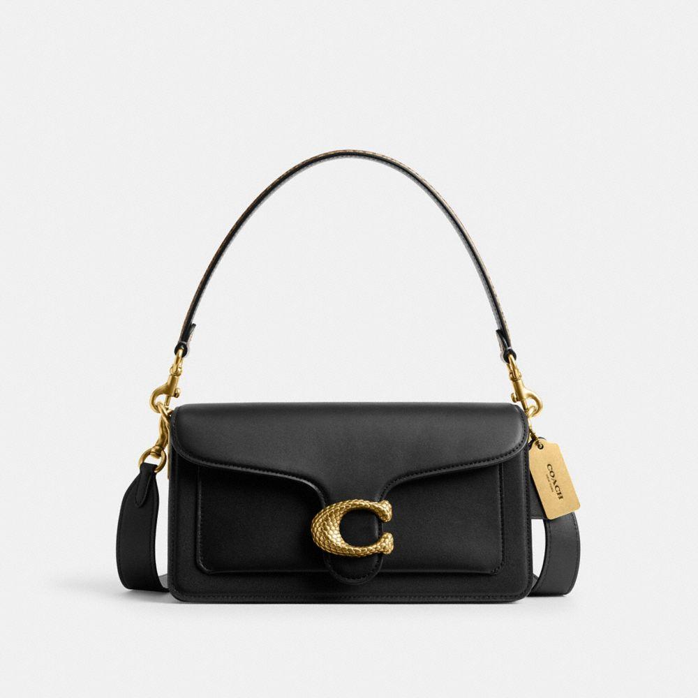 COACH New Year Tabby Shoulder Bag 26 With Snakeskin Detail in Black | Lyst