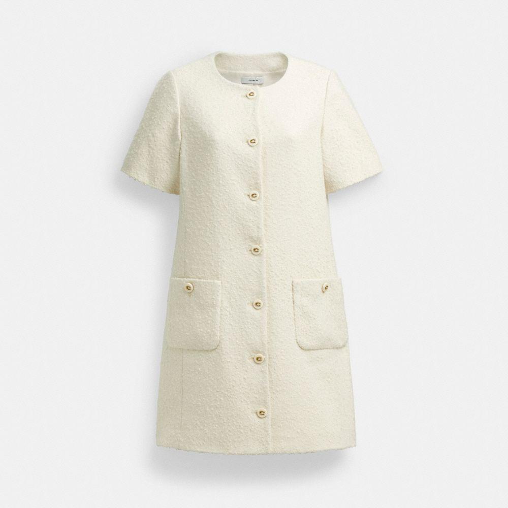 COACH Tweed Dress in Natural | Lyst