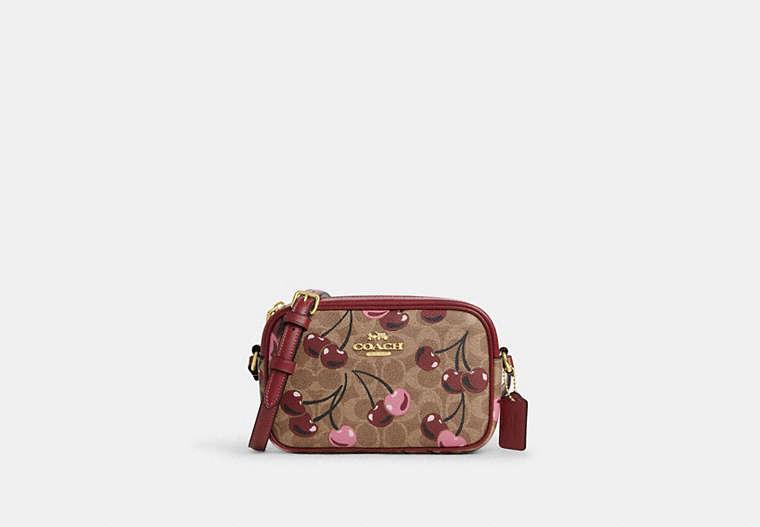 COACH Mini Jamie Camera Bag In Signature Canvas With Cherry Print in ...