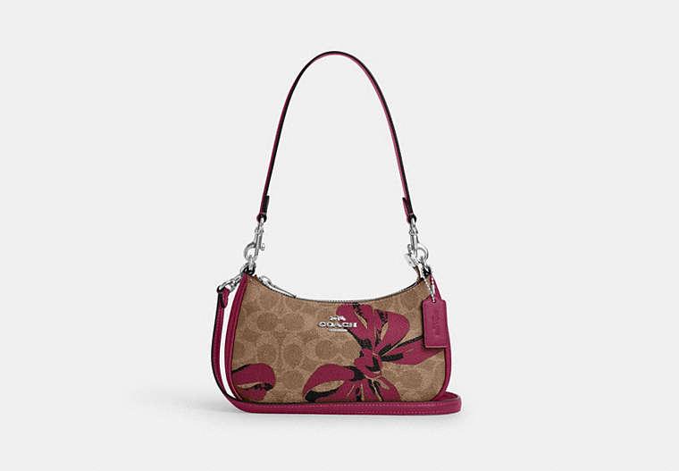 COACH Teri Mini Crossbody Bag In Signature Canvas With Bow Print in ...