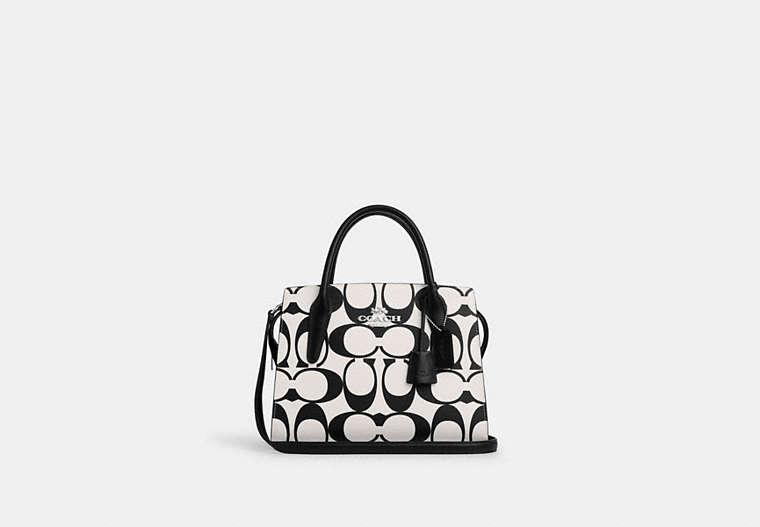 COACH Large Andrea Carryall In Signature Canvas in Black | Lyst