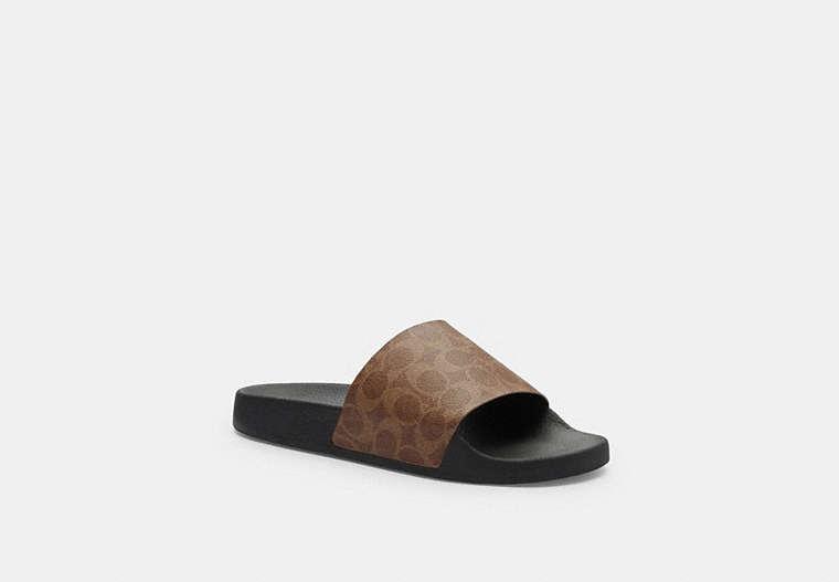 COACH Slide In Signature Canvas in Black for Men | Lyst