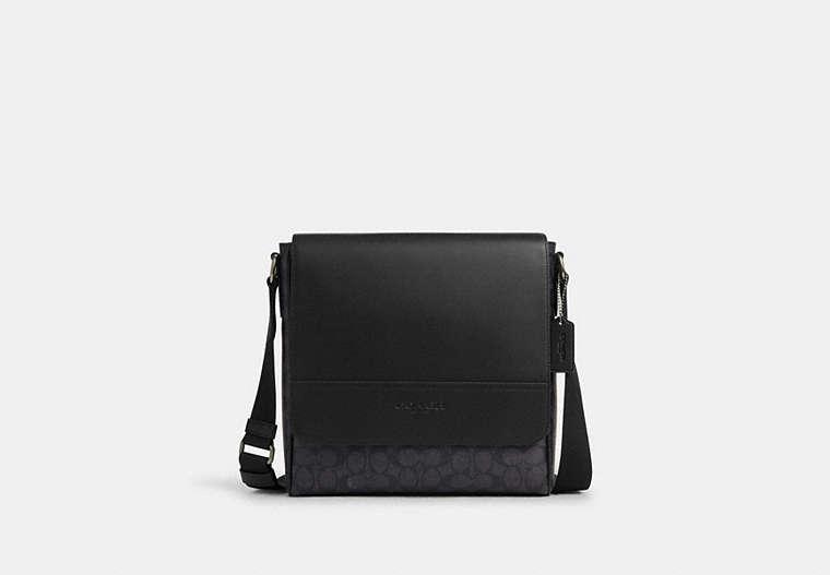 COACH Houston Map Bag In Signature Canvas in Black for Men | Lyst