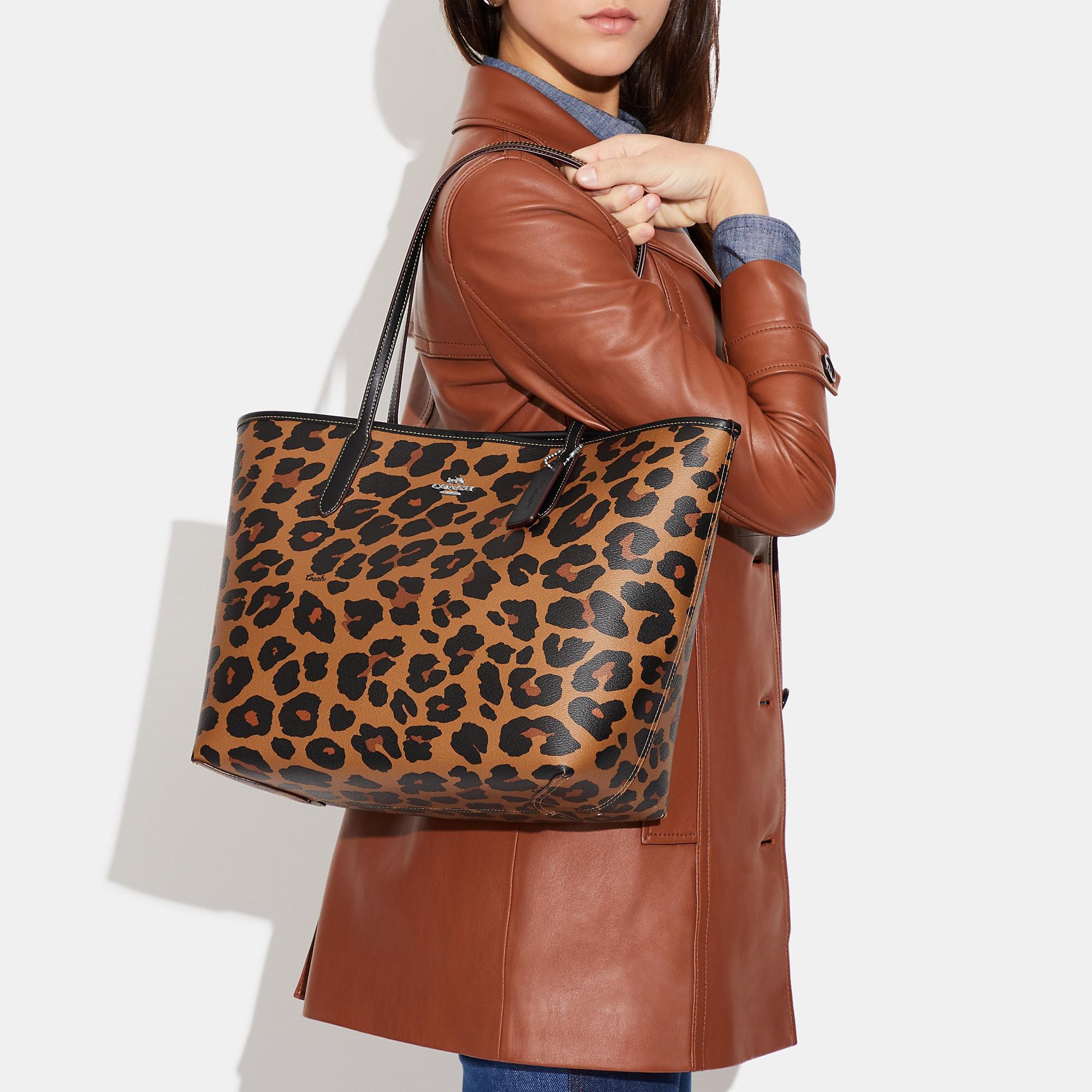 Coach Leopard Print Tote - munimoro.gob.pe