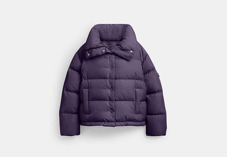 COACH Short Puffer In Recycled Polyester in Purple | Lyst