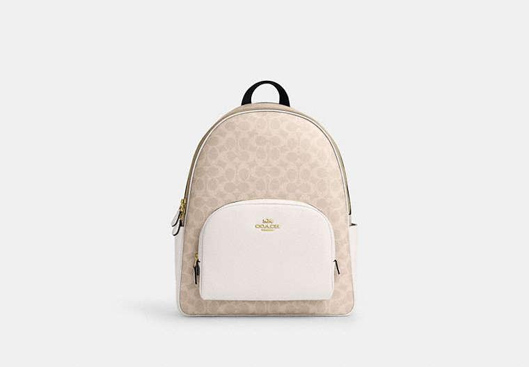 COACH Large Court Backpack In Signature Canvas in Black | Lyst