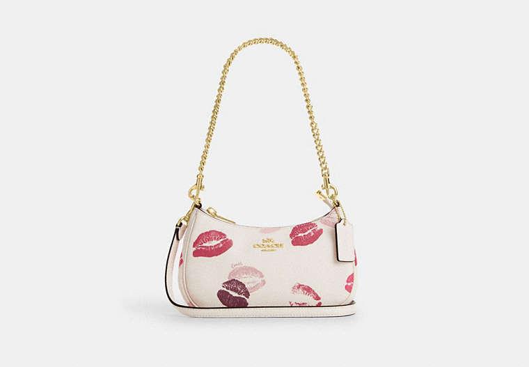 COACH Teri Mini Crossbody Bag With Lips Print in Black | Lyst