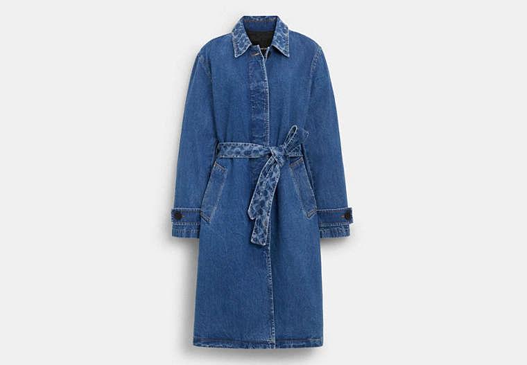 COACH Denim Trench in Blue | Lyst