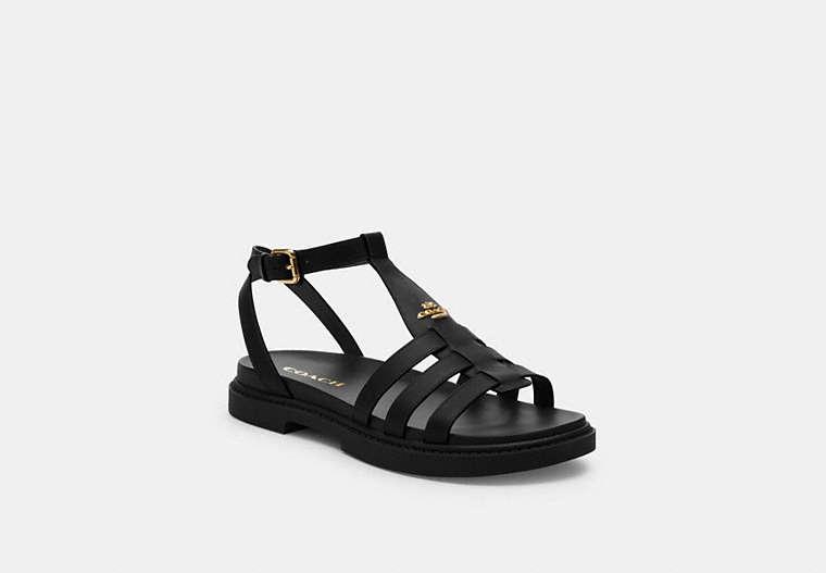 COACH Franny Sandal in Black | Lyst