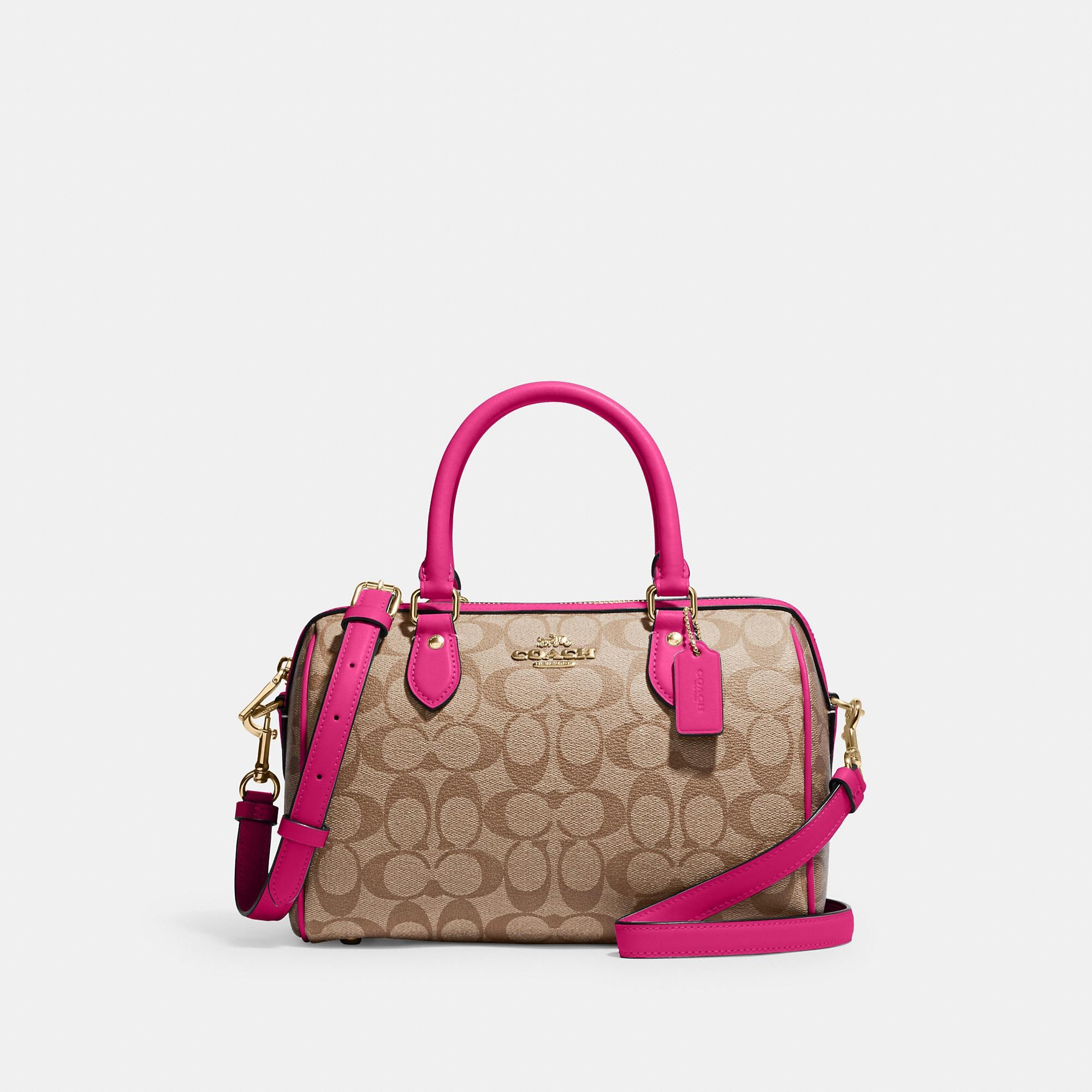 Coach Outlet Rowan Satchel In Signature Canvas in Pink | Lyst