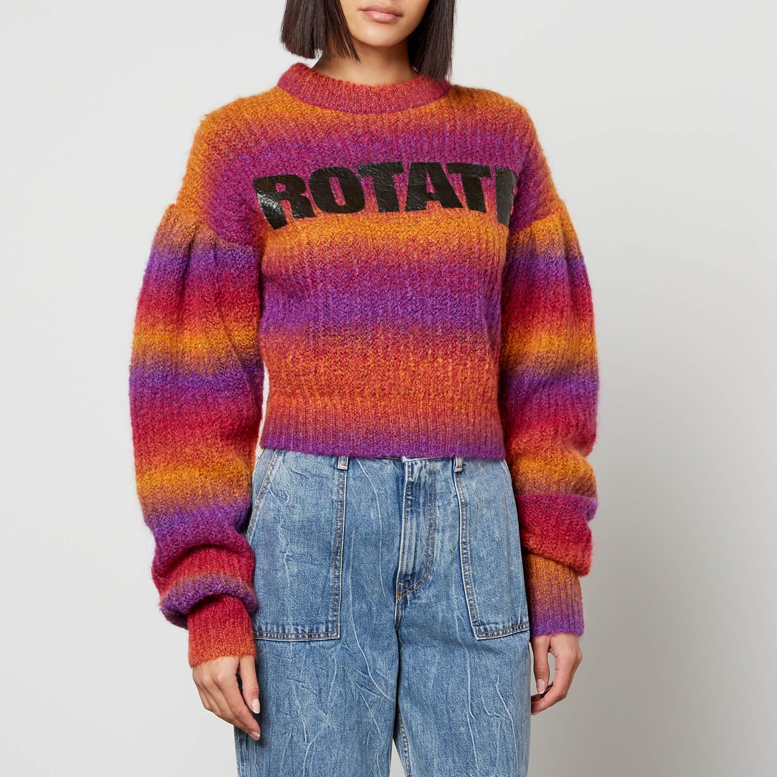 ROTATE BIRGER CHRISTENSEN Logo Jacquard-knit Jumper in Red | Lyst