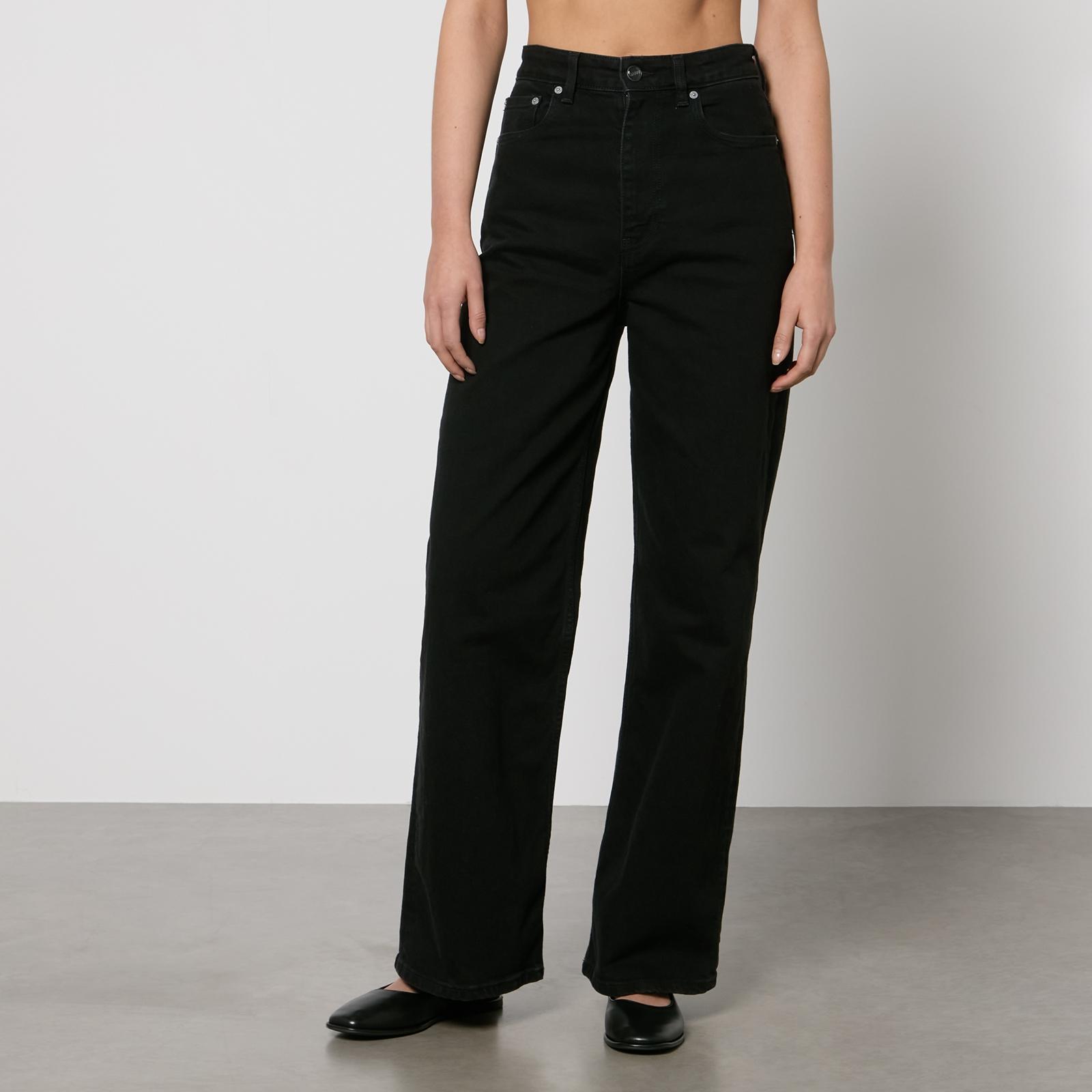 Ganni Andi Stretch-Denim Straight-Leg Jeans in Black | Lyst