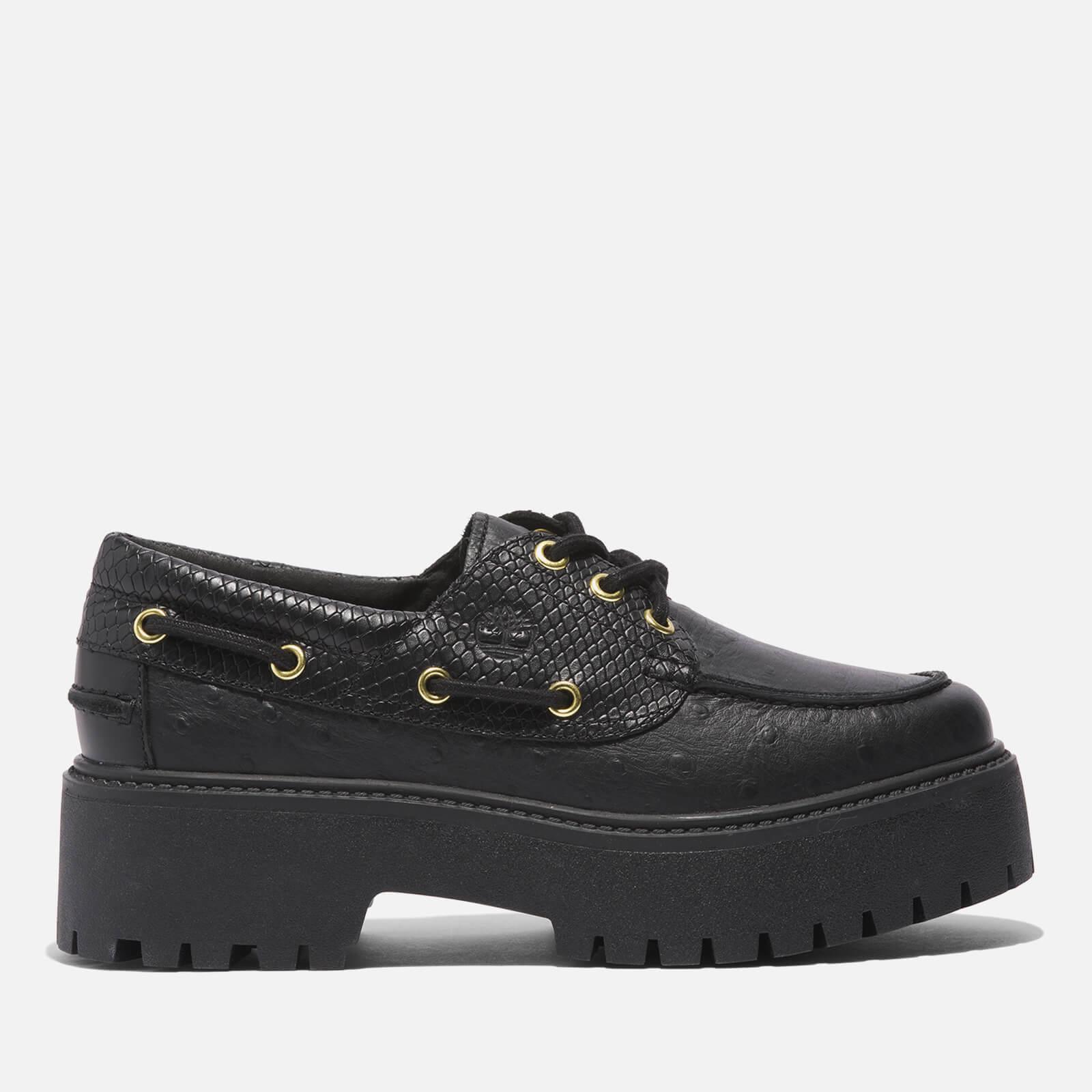 Timberland Stone Street Leather Platform Shoes in Black | Lyst UK