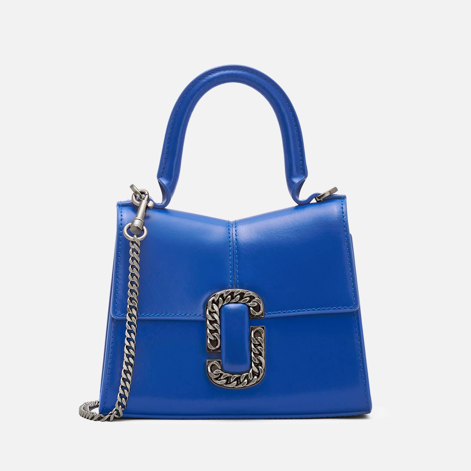 Marc Jacobs The Mini Top Handle St Marc Leather Crossbody Bag in Blue ...