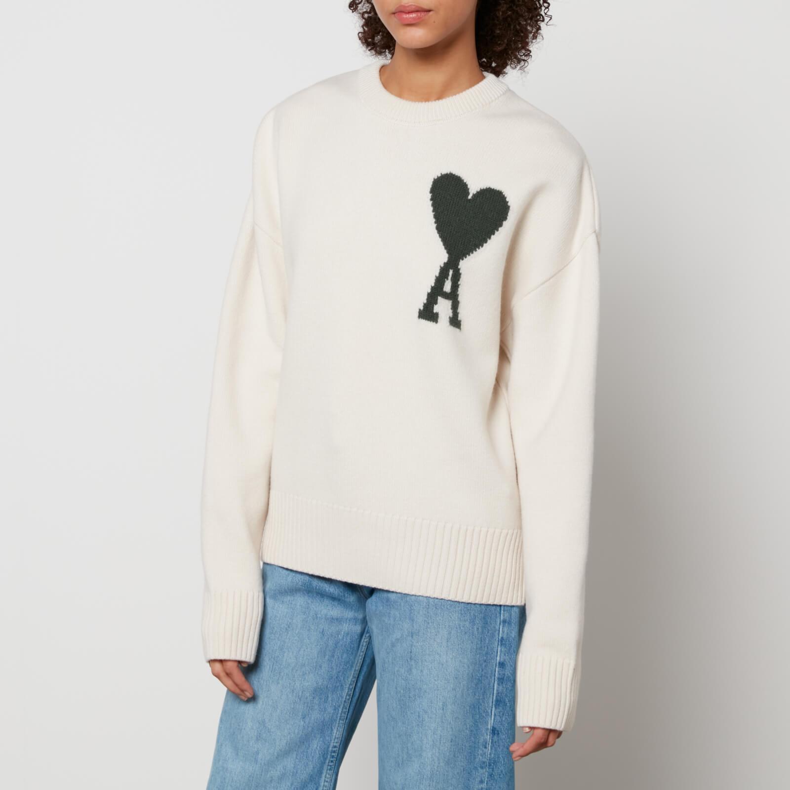 AMI x Coggles De Coeur Wool Jumper in White | Lyst