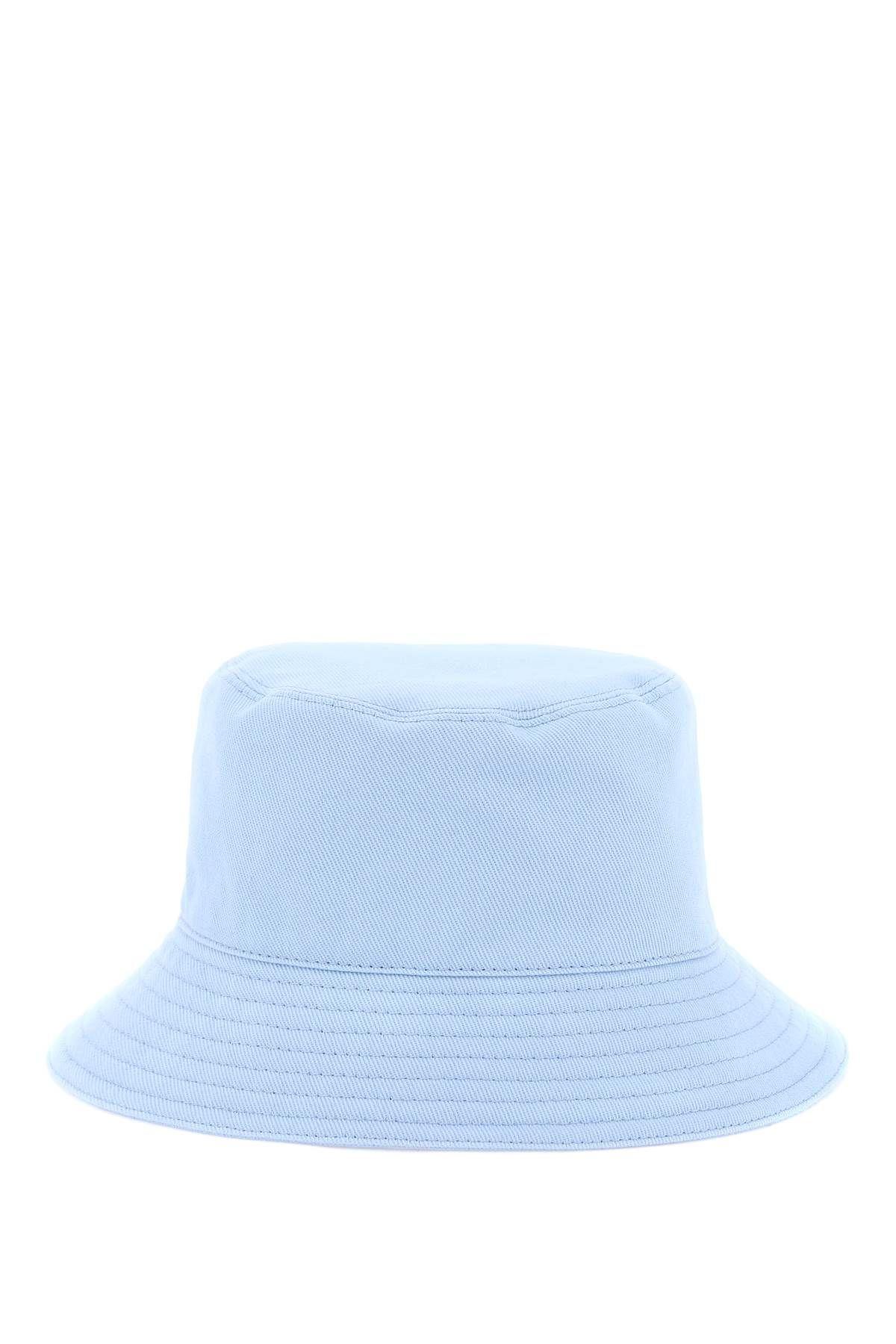 Miu Miu Bucket Hat With Logo Embroidery in Blue | Lyst UK