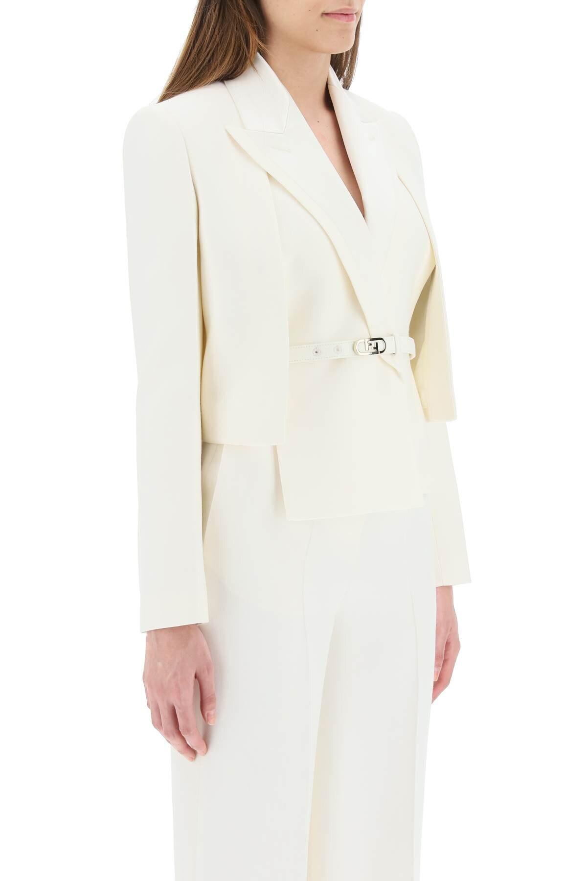 Fendi Multilayer Short Jacket 40 Wool,silk in White | Lyst Fendi Multilayer Short Jacket 40 Wool,silk in White | Lyst