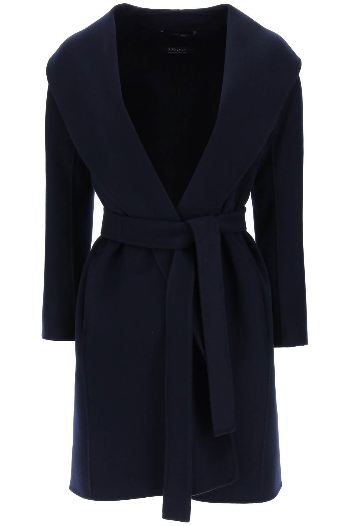 Max Mara Messi Wool Coat in Blue | Lyst