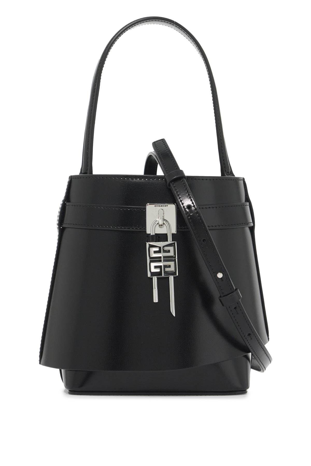 Givenchy Shaped Shark Lock Leather Bucket Bag in Black | Lyst